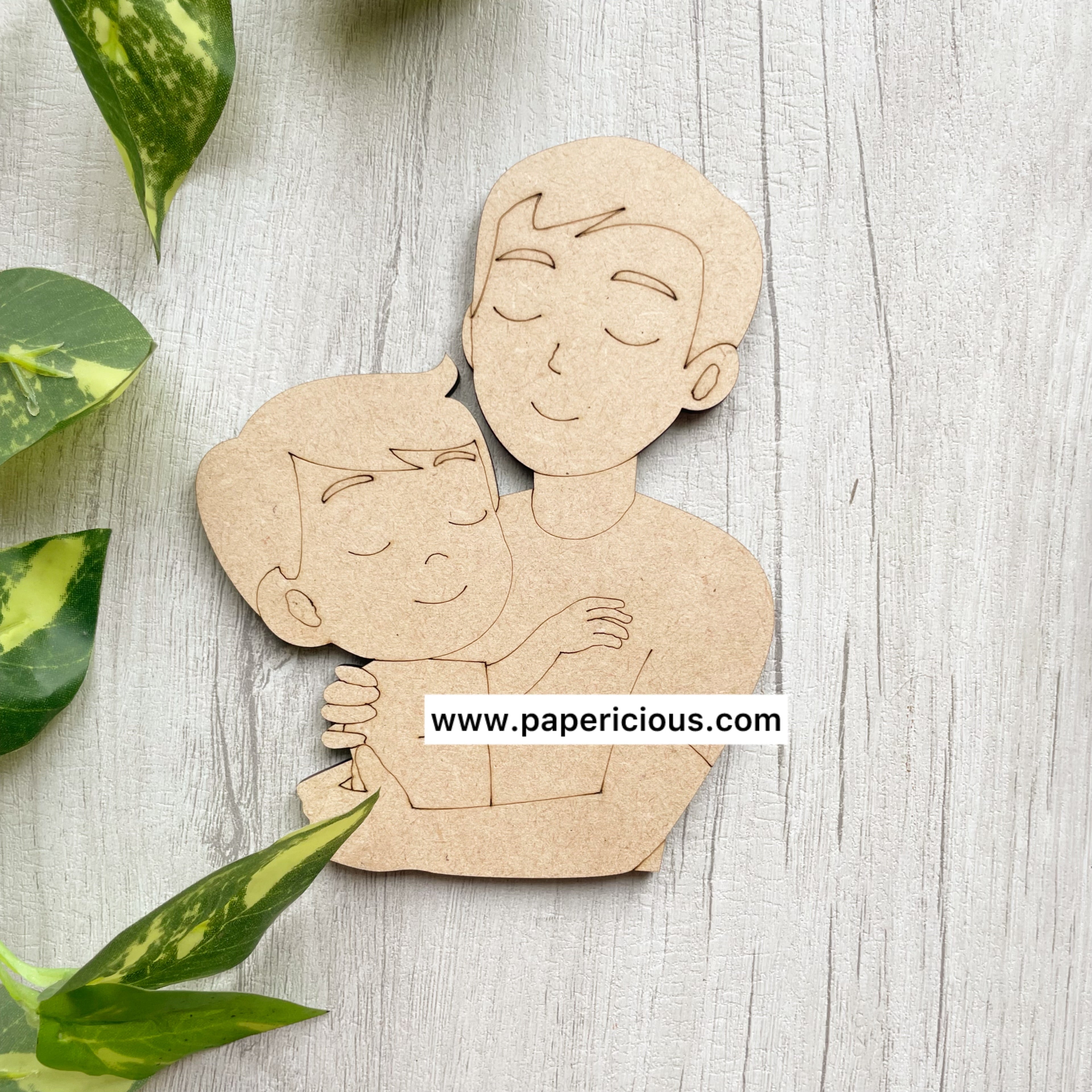 Pre Marked MDF Base -Dad and Boy