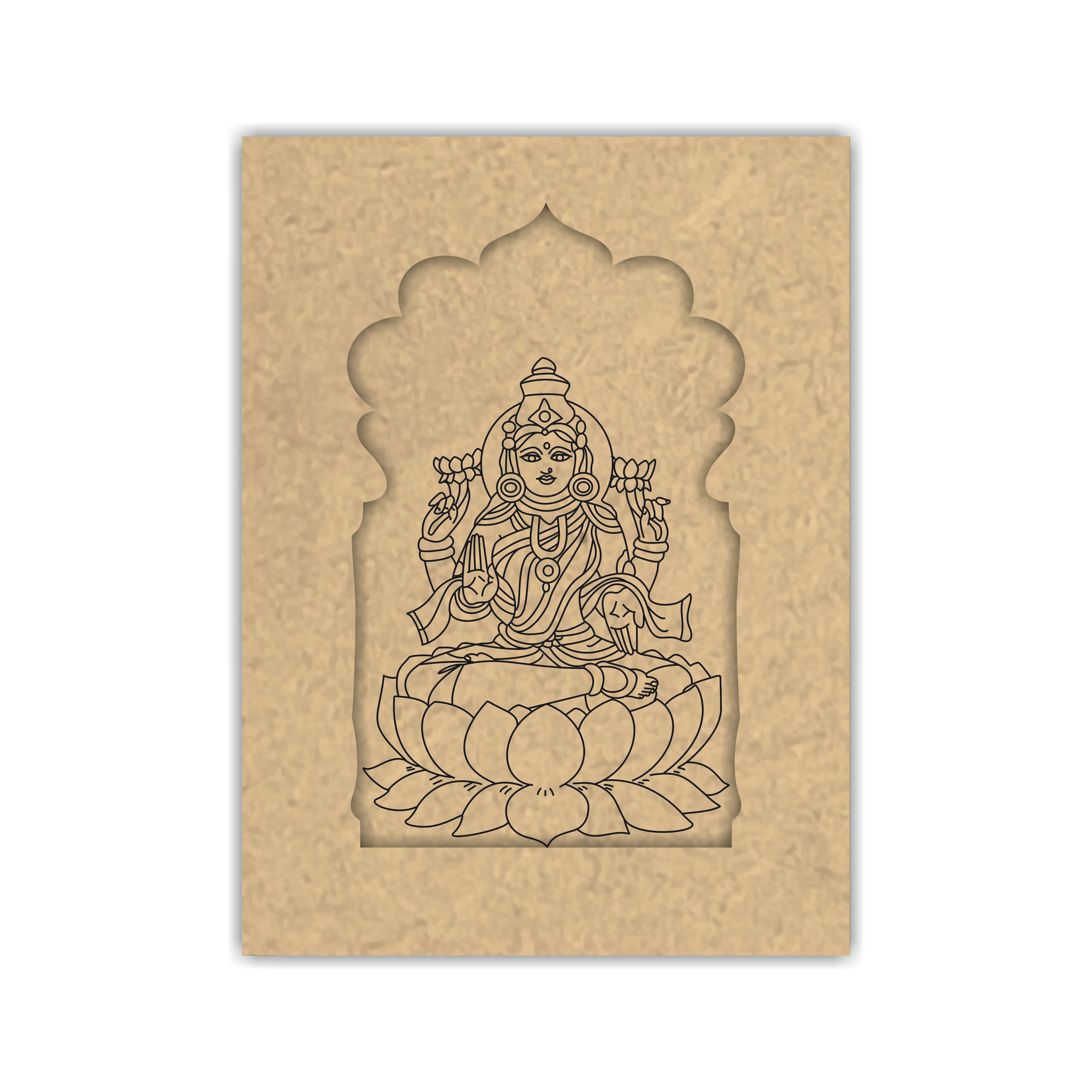Pre Marked MDF Jharokha - Maa Lakshmi