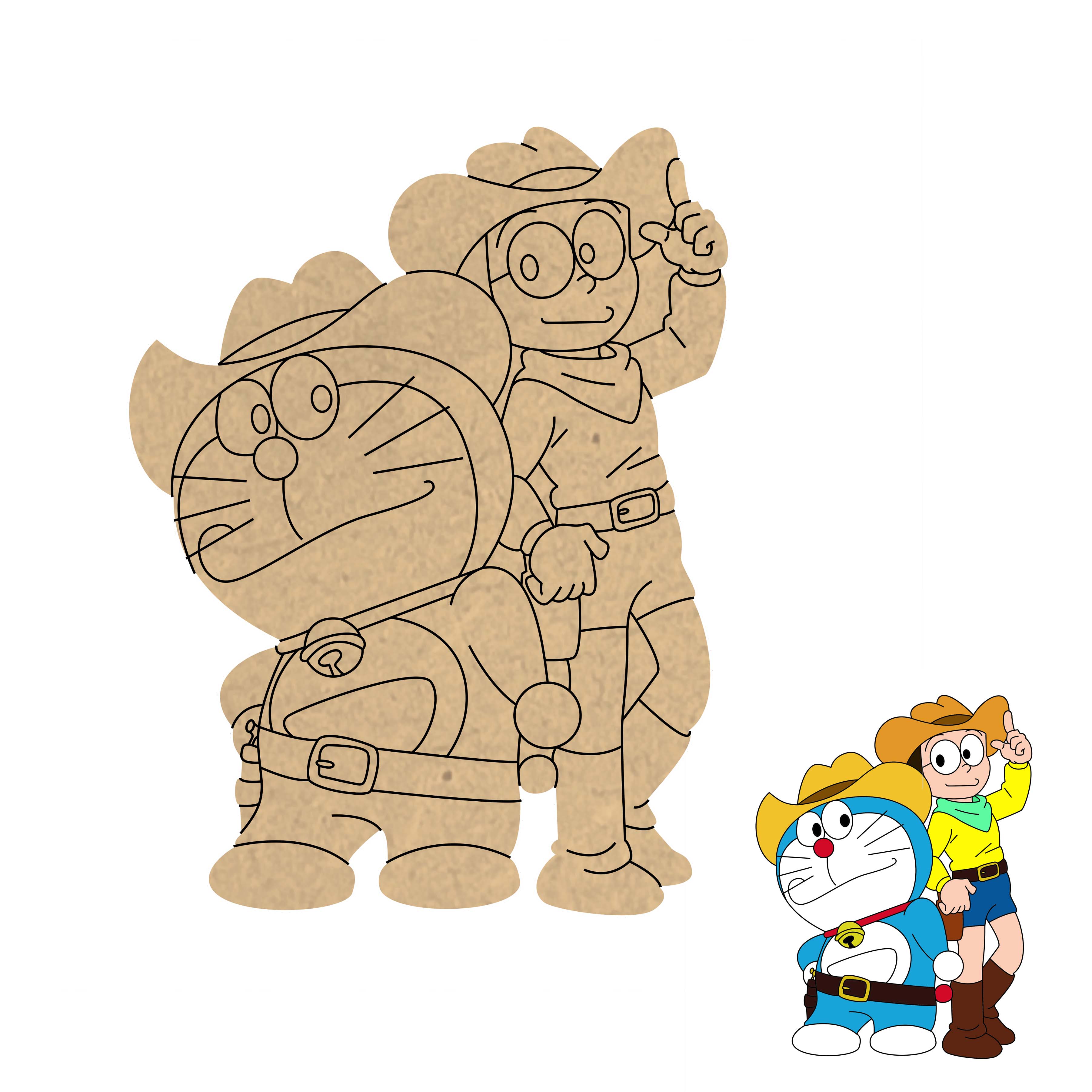 Pre Marked MDF Base - Kids/Doraemon 2