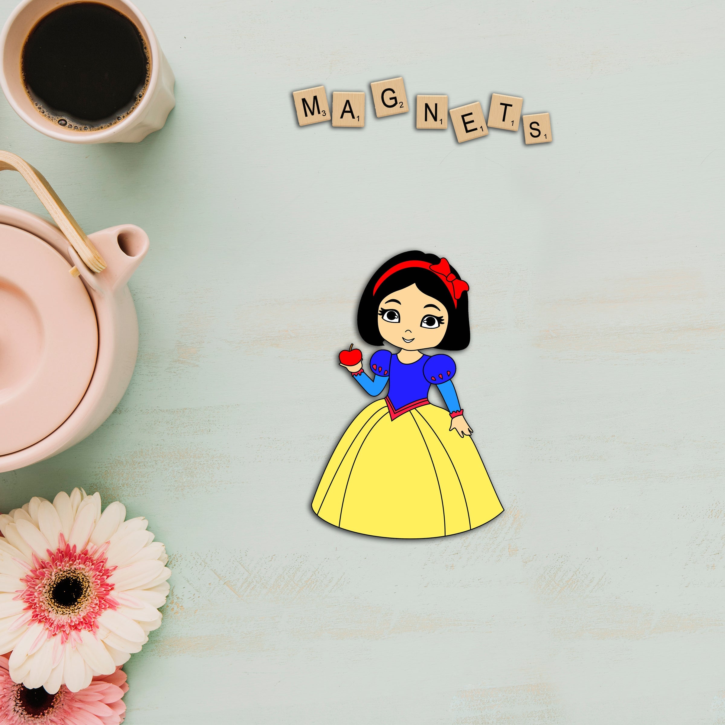 Wooden Fridge Magnet - Princess