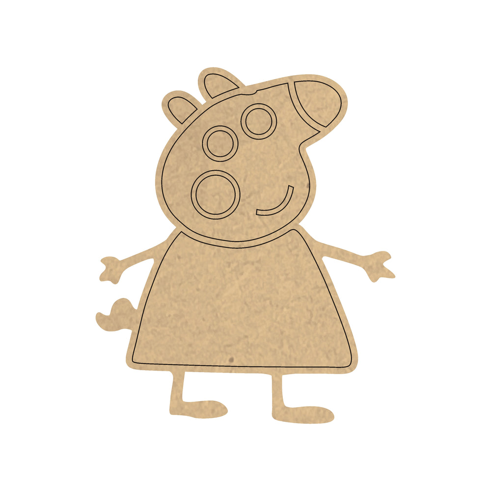4 mm thick Pre Marked MDF Base Peppa pig