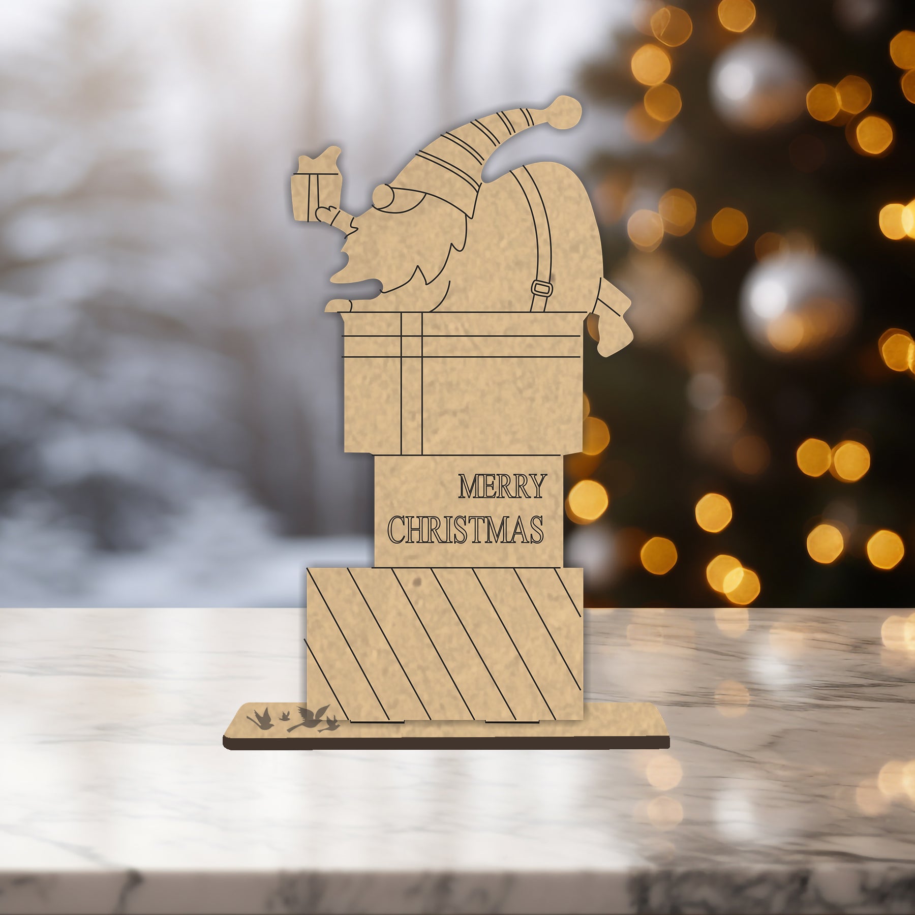 3D Premarked MDF- Gifts and Santa