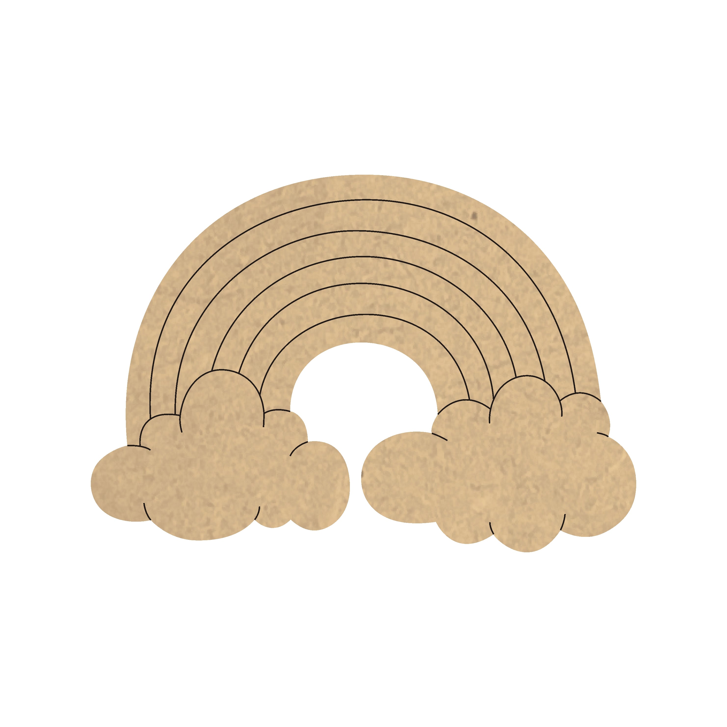 4 mm thick Pre Marked MDF Base Rainbow