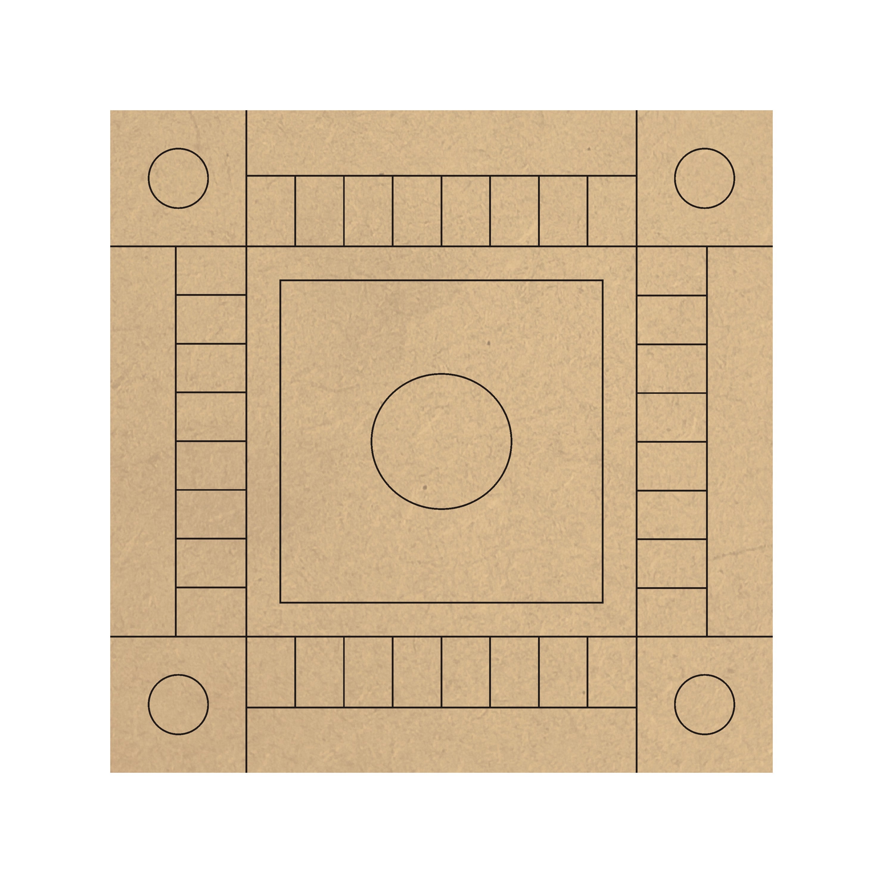 4mm thick Pre Marked MDF Base Square Mandala