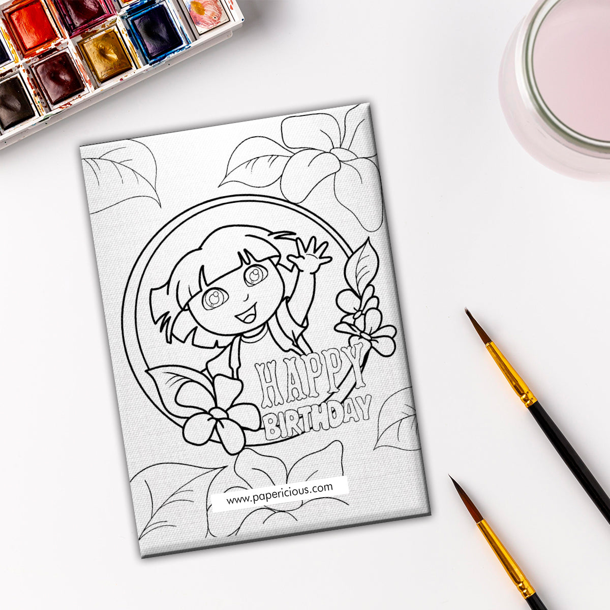 Pre Marked DIY Canvas - Dora Style 7