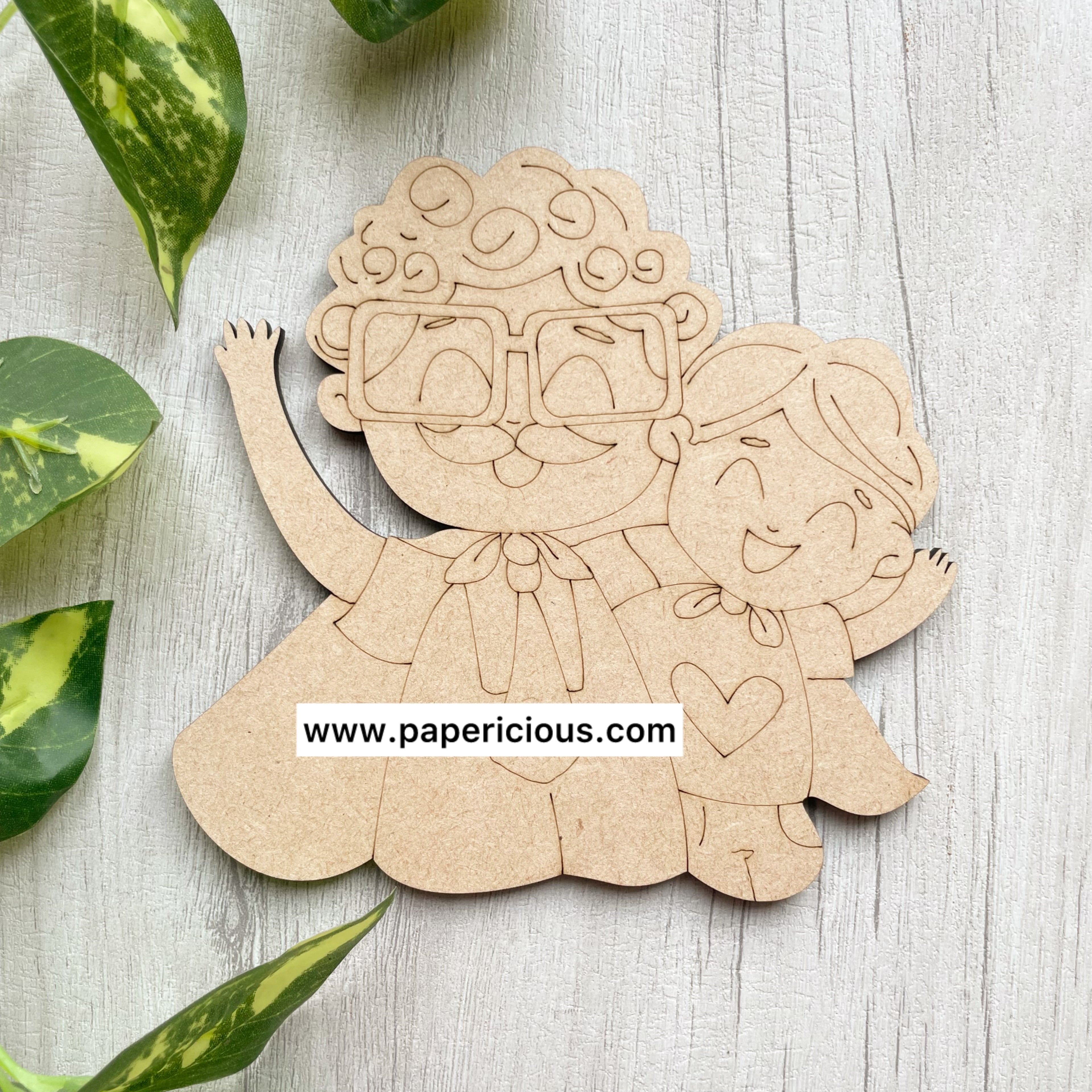 Pre Marked MDF Base - Super Dad and son