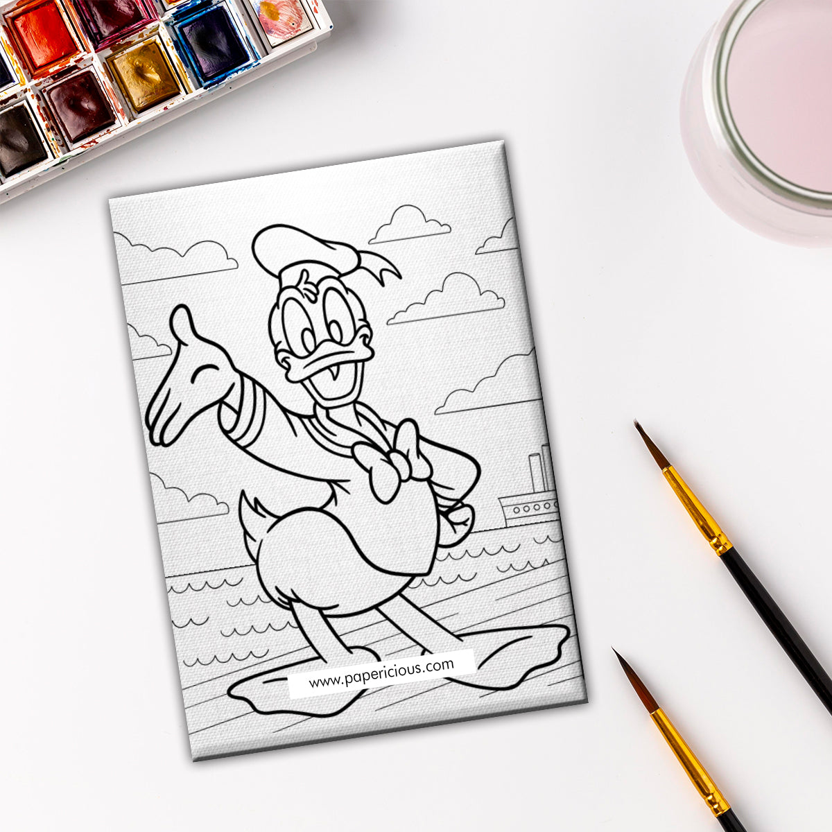 Pre Marked DIY Canvas - Donald Duck Style-8