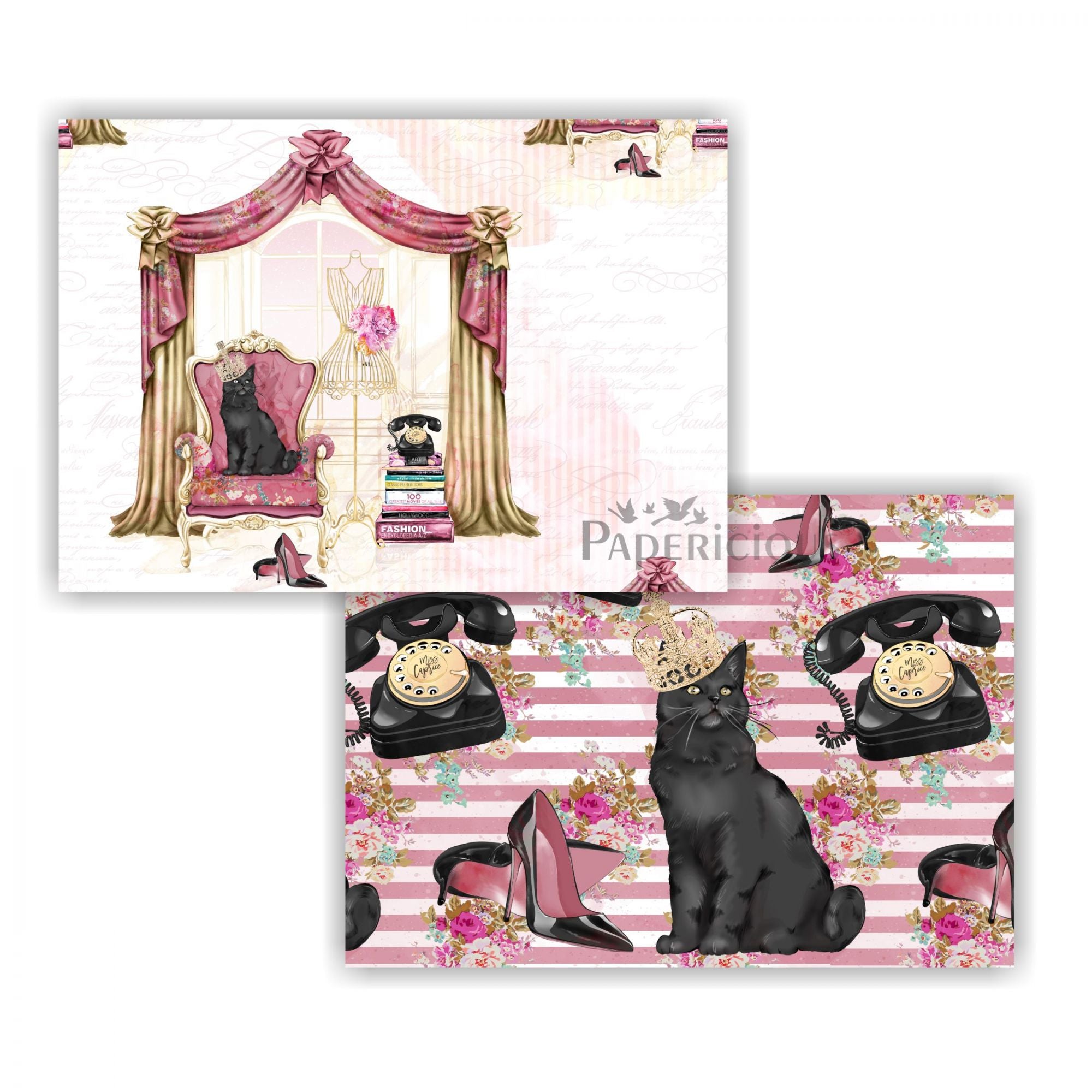 Papericious - Decoupage Papers - Princess Meow - A4 size