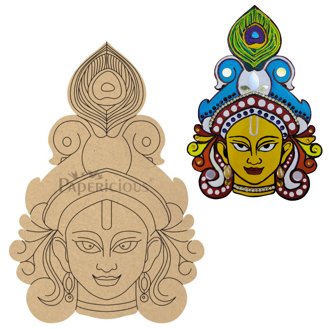 PAPERICIOUS 4mm thick Pre Marked MDF Base Durga Maa