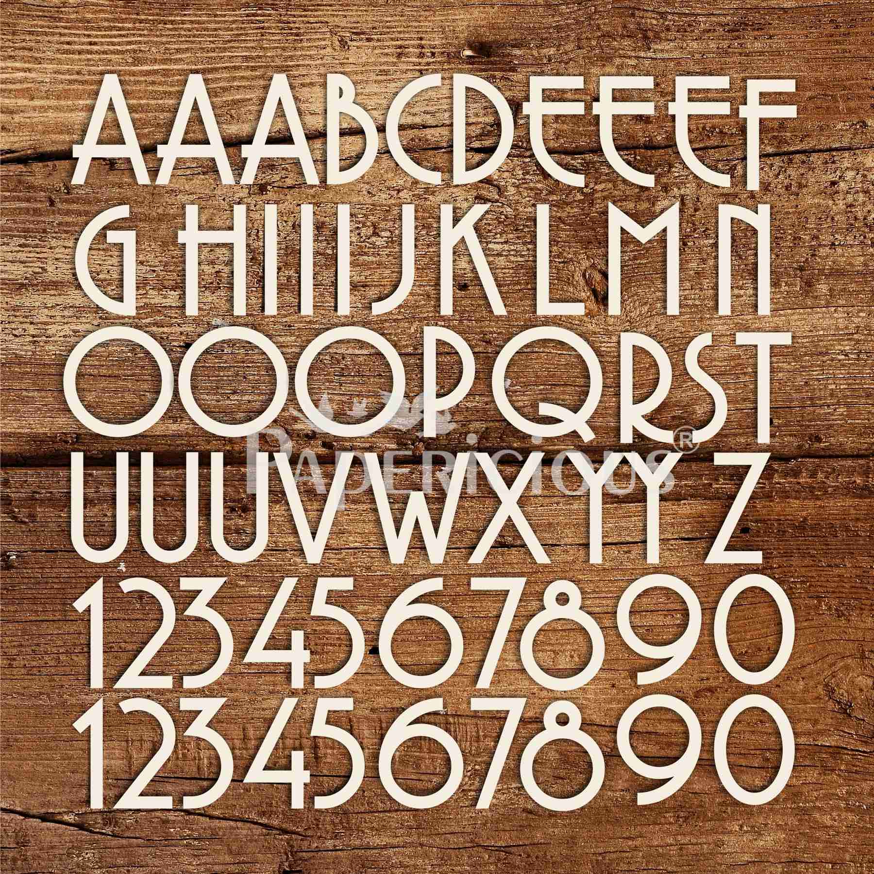 AlphaNumerals - 6x12 Inch Laser Cut Theme Chipboard (1.4mm)