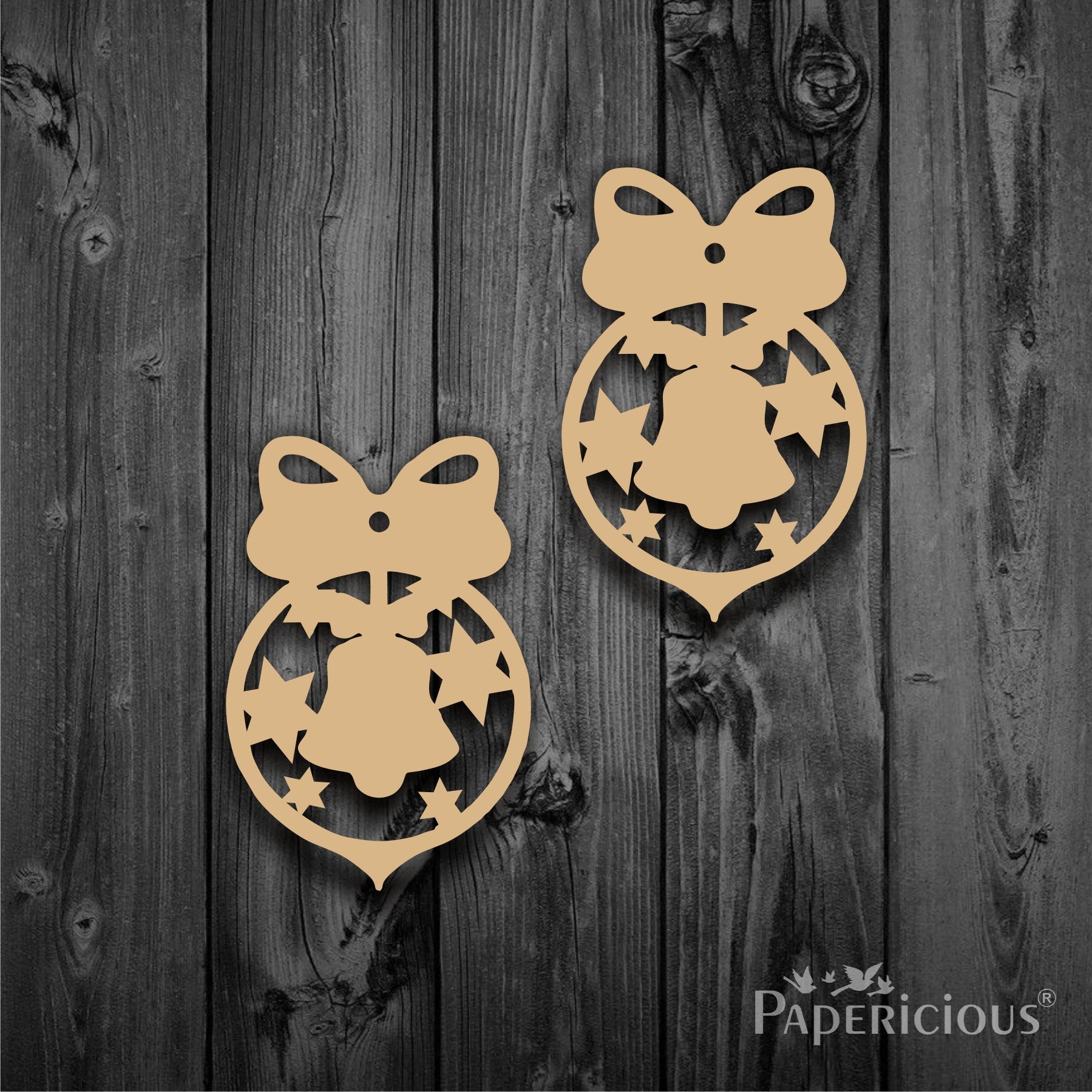 PAPERICIOUS Christmas MDF Cutout - Xmas Bells