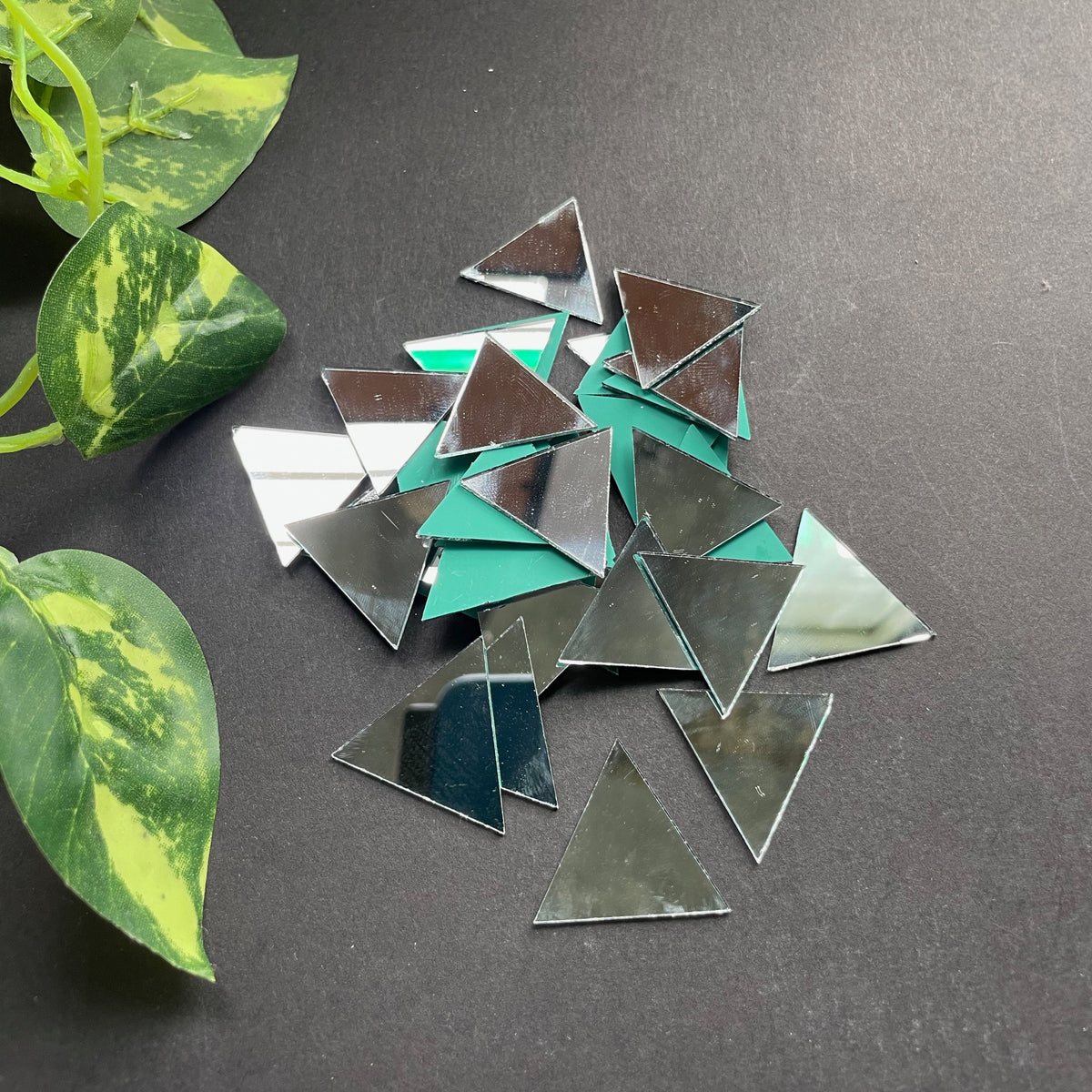 Glass Mirror Cutouts For Lippan Art - Triangle