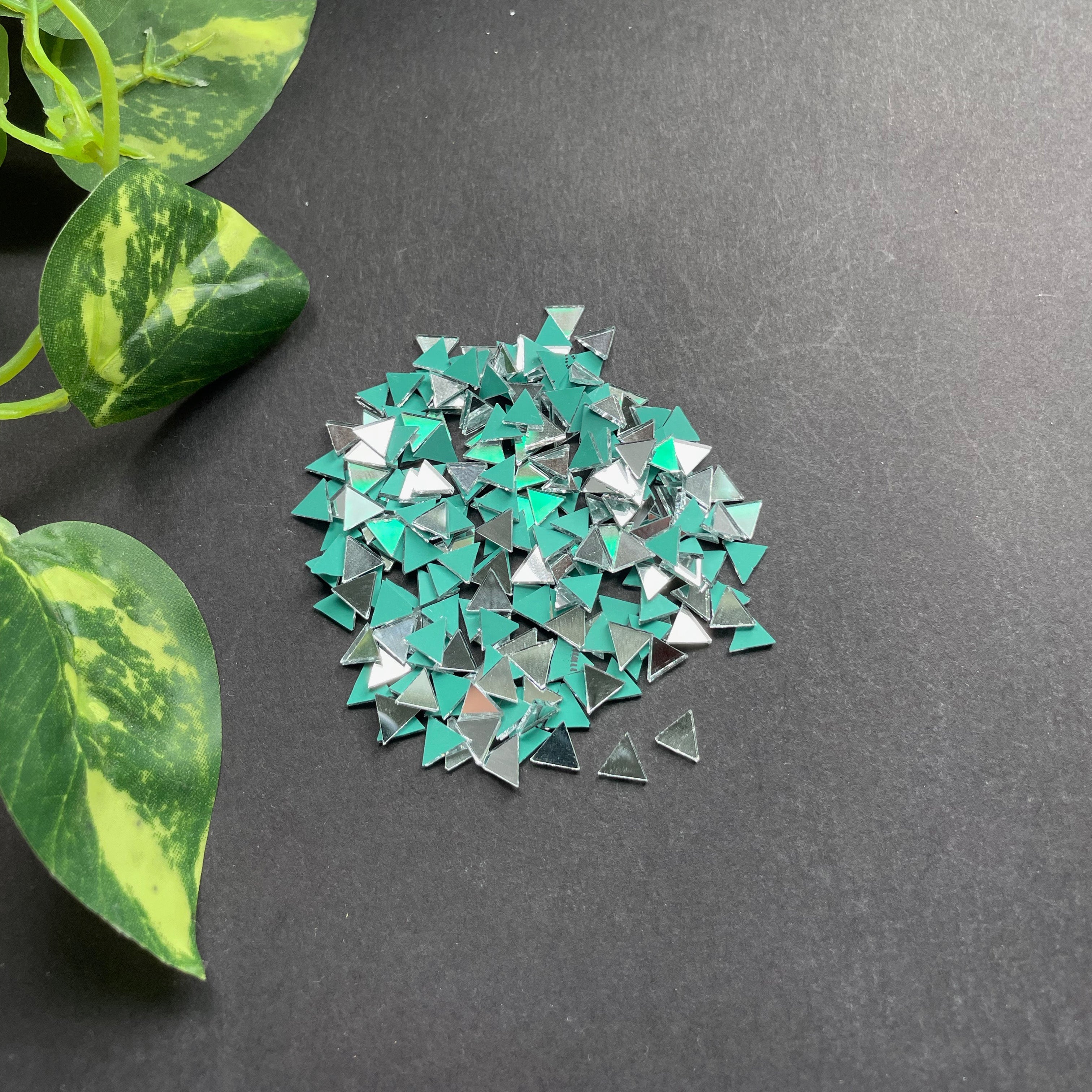Glass Mirror Cutouts For Lippan Art - Triangle