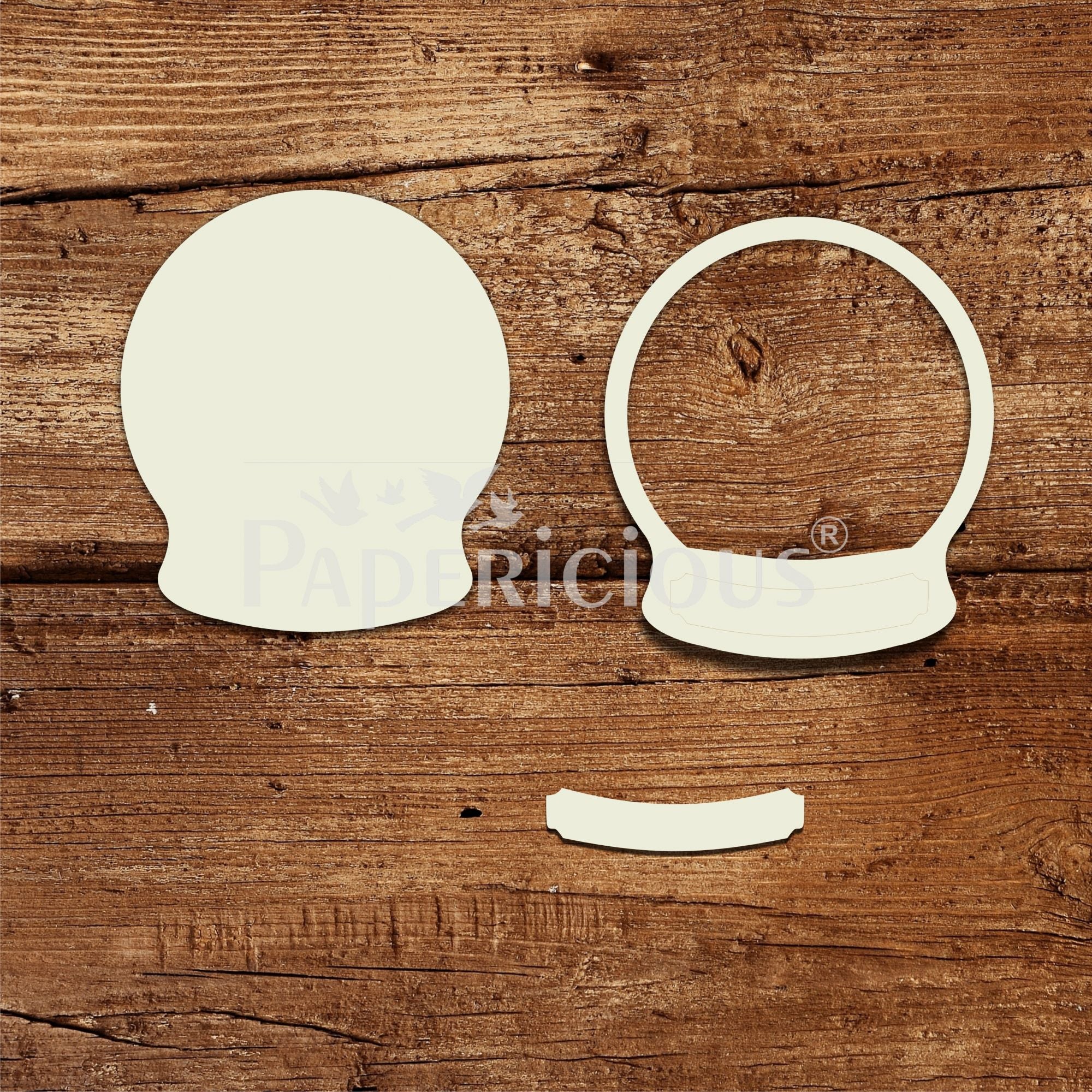 Snowball - 6x6 Inch Laser Cut Collage Chipboard