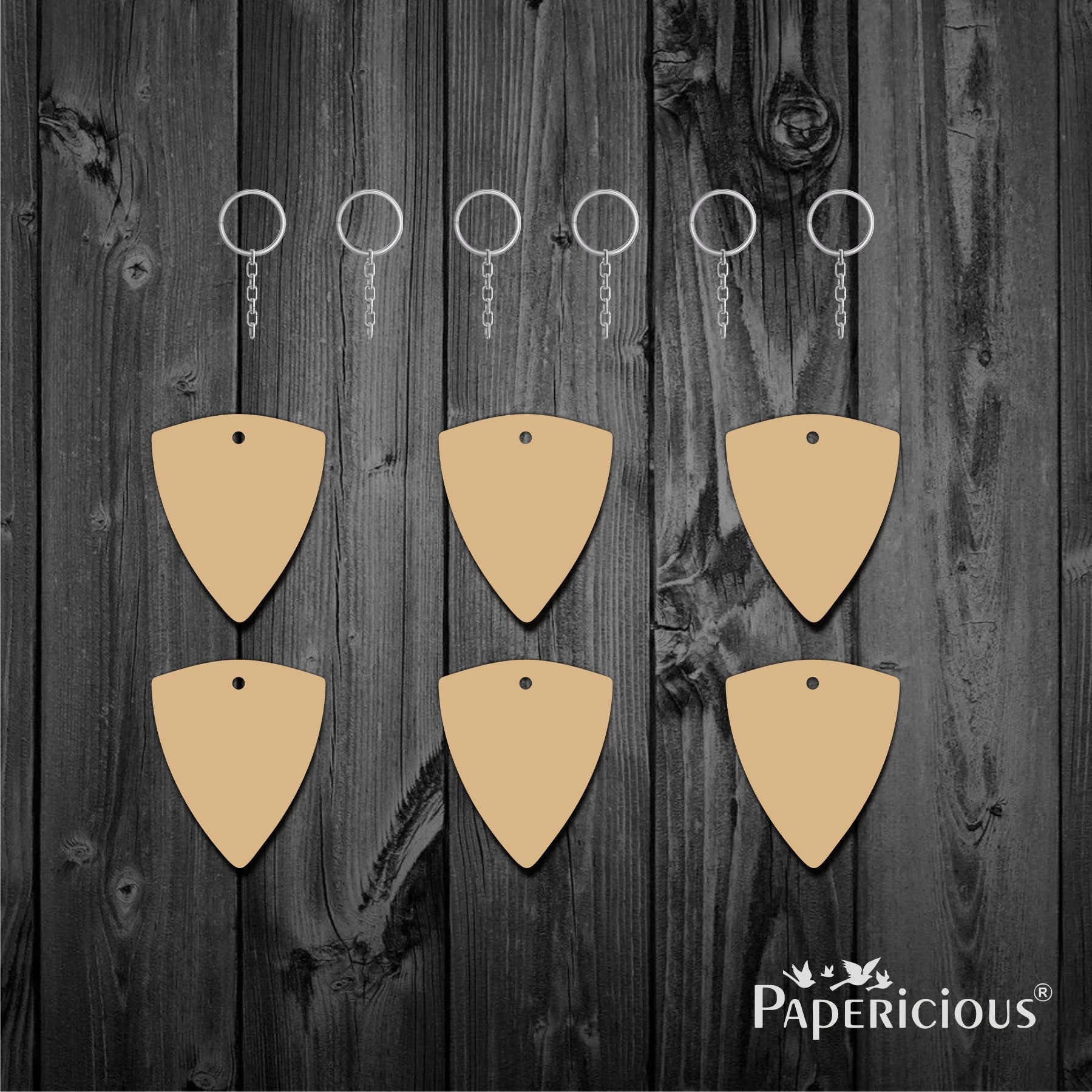 Keyring Raw MDF Chisel