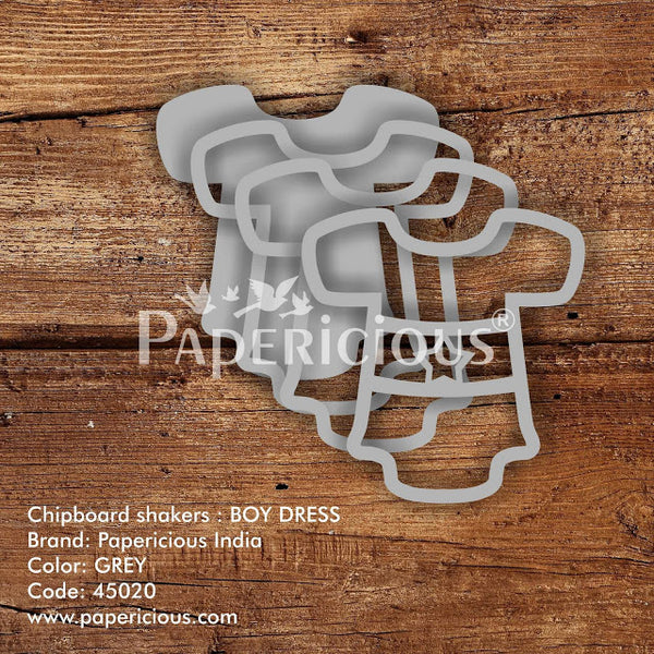 Laser Cut 3D Shaker Chipboard (1.4mm) - Boy Dress