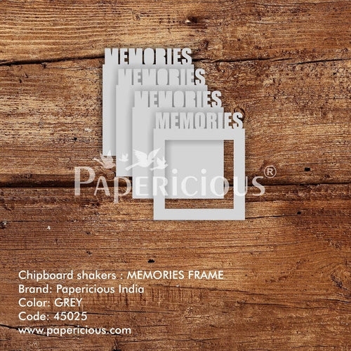 Laser Cut 3D Shaker Chipboard (1.4mm) - Memories Frame