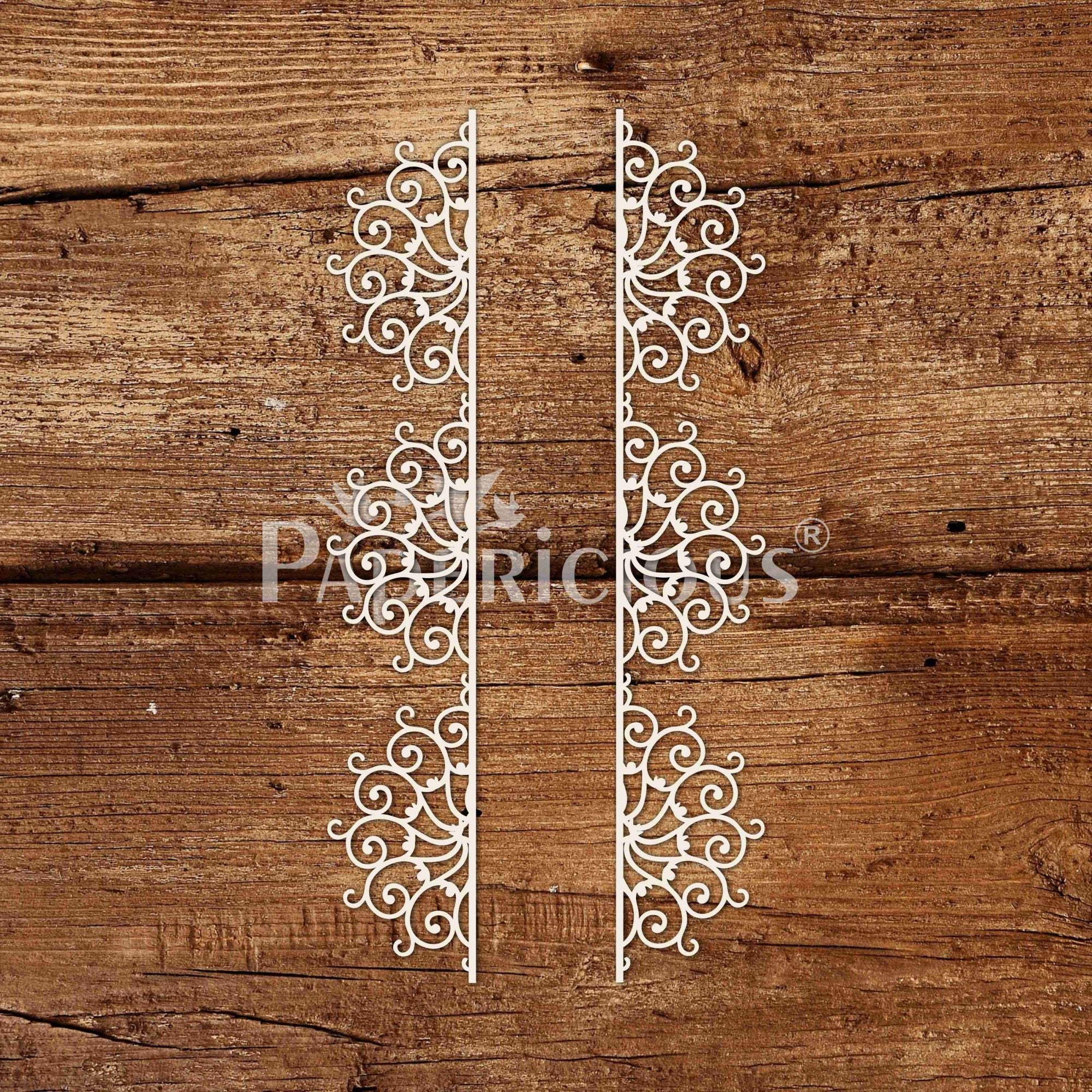 Linear Florish - White Laser Cut Chippis