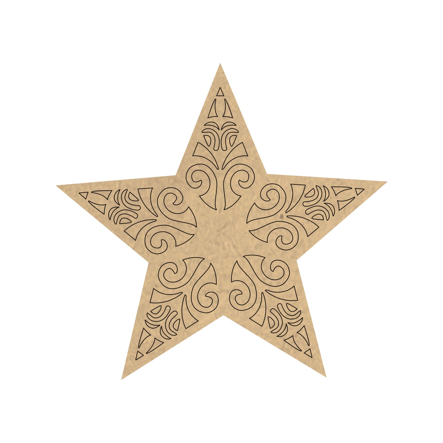 PAPERICIOUS 4mm thick Pre Marked MDF Star